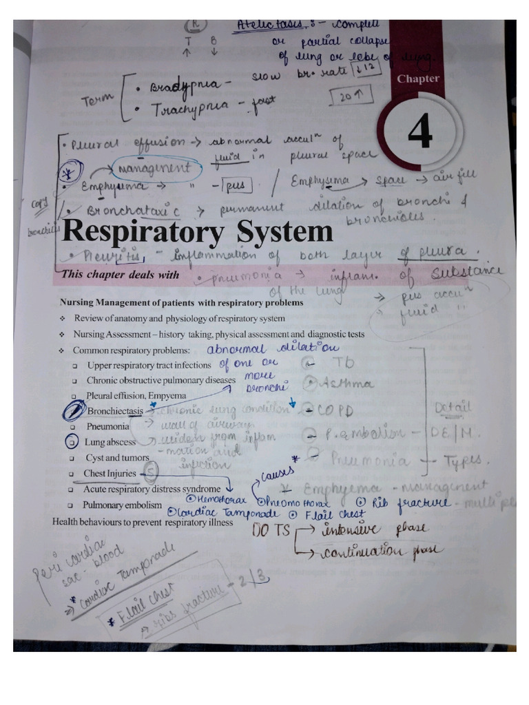 Adult Health Nursing Respiratory System | PDF
