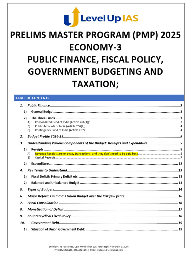 Public Fin and Taxation | PDF | Deficit Spending | Balanced Budget
