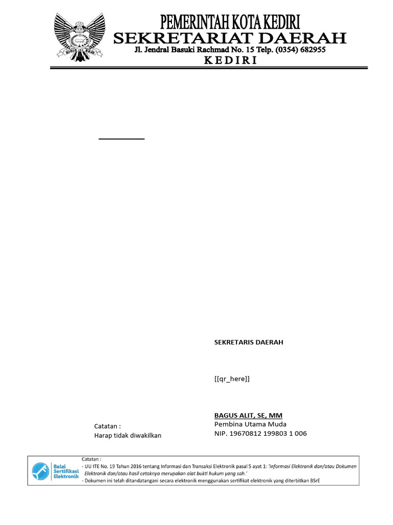 Surat Undangan Pengalokasian Anggaran Hasil Efisiensi | PDF