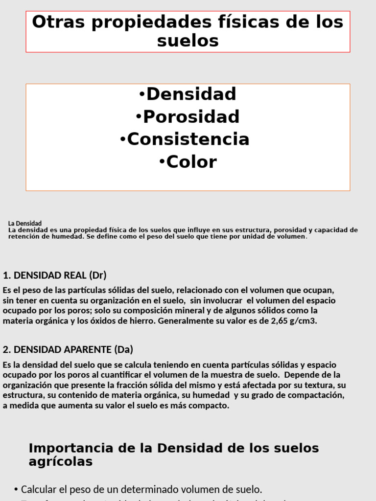 Tema 6 Otras Propiedades Físicas de Los Suelos | PDF | Suelo | Sólido