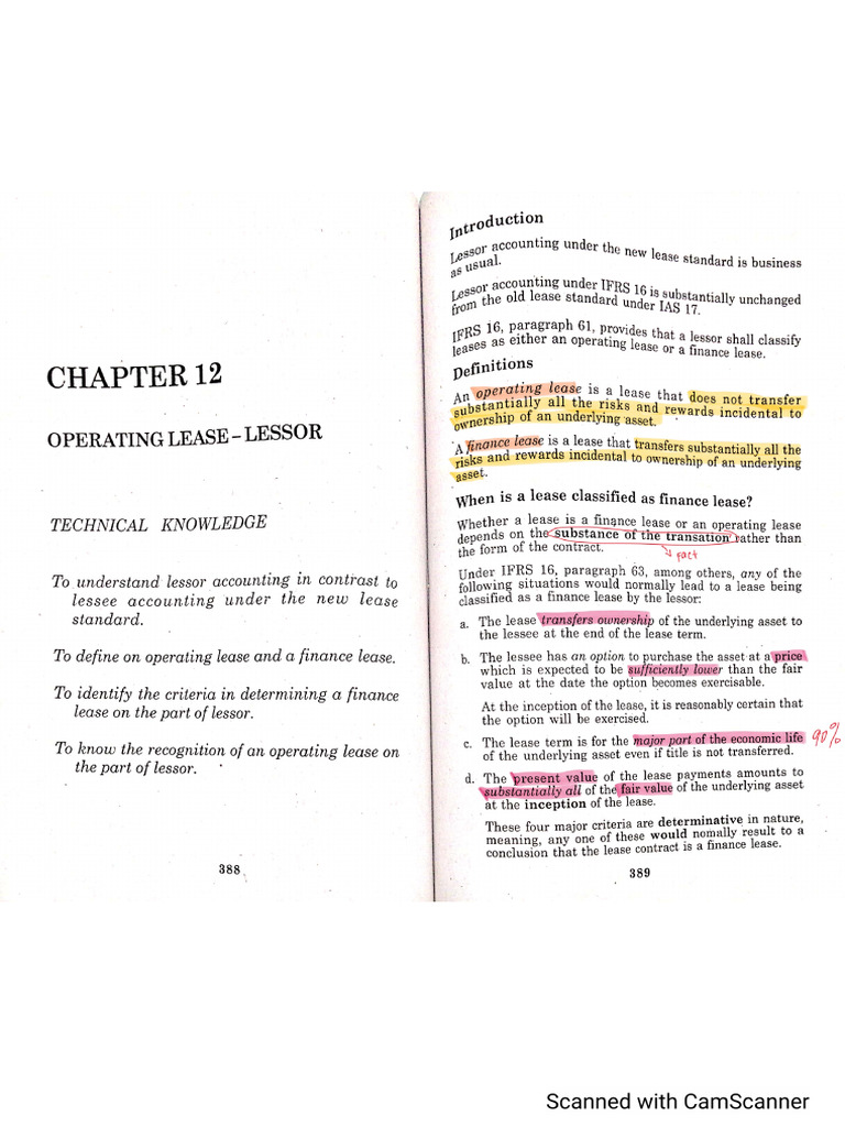 C12 Operating Lease - Lessor | PDF
