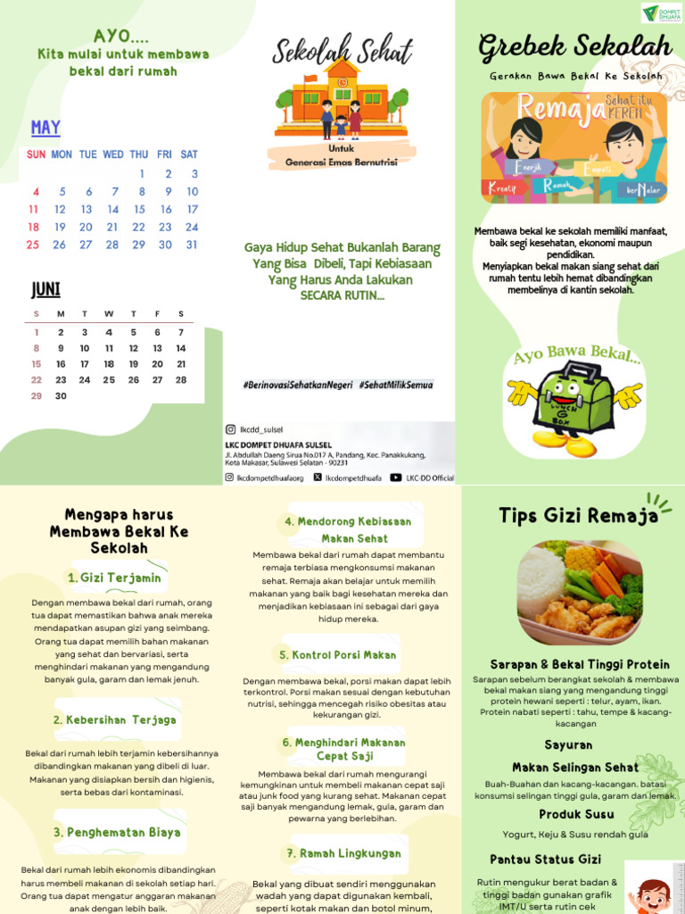 Brosur Membawa Bekal Ke Sekolah | PDF