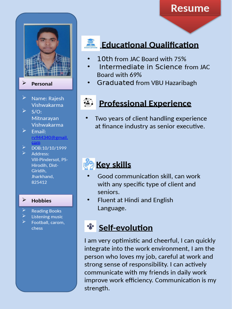 Resume Rajesh 2025 | PDF