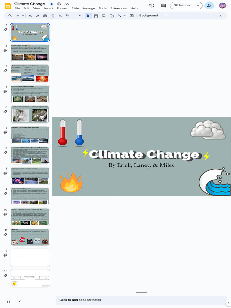 Climate Change - Google Slides | PDF | Climate Change | Climate