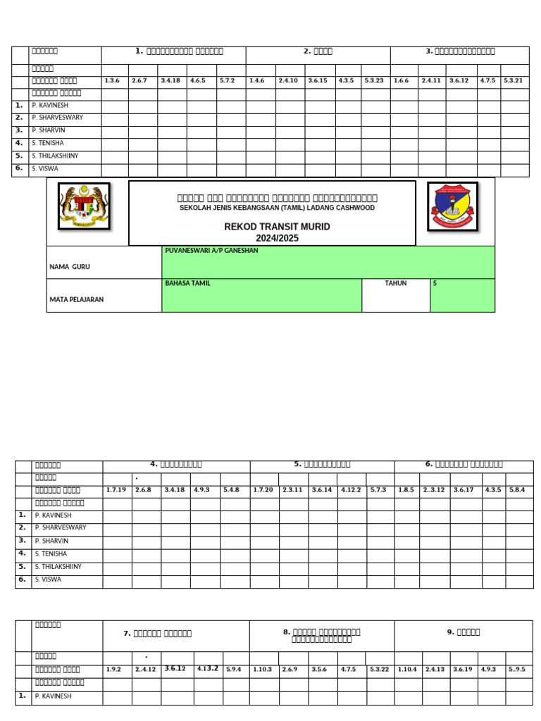 Rekod Transit BT THN 5 | PDF