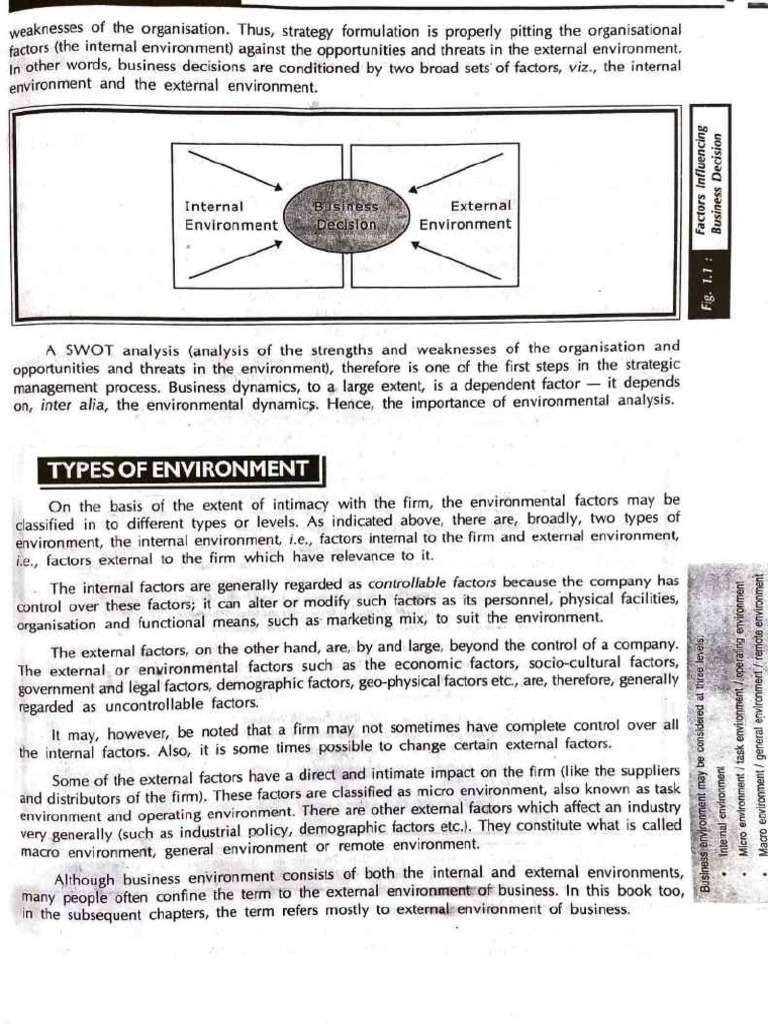 Internal and External Environment | PDF