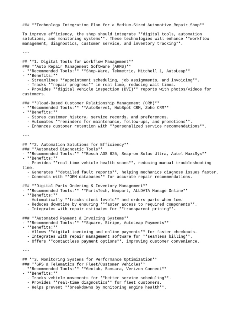 Technology Integration Plan For | PDF | Automation | Point Of Sale