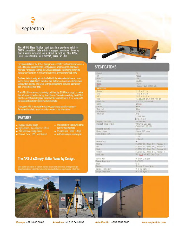 Septentrio - APS U Base | PDF