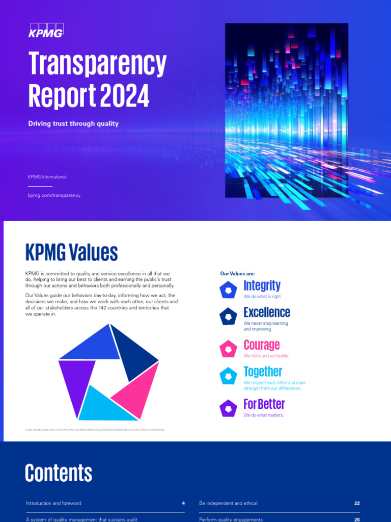 Transparency Report 2024 | PDF | Audit | Governance
