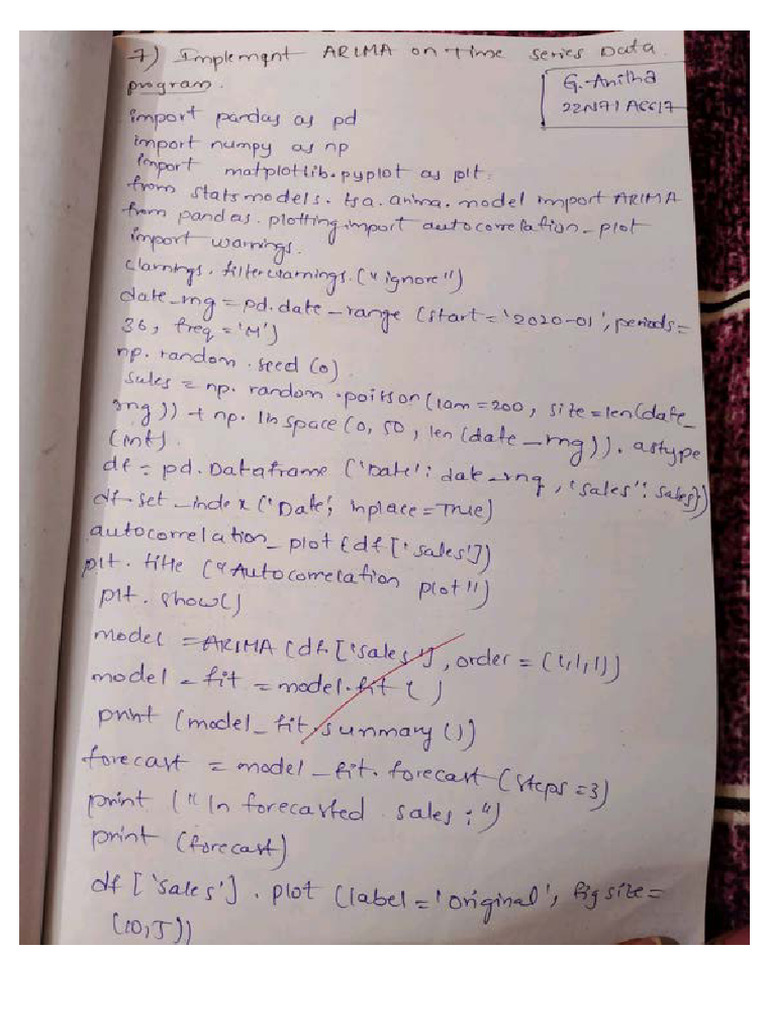 Da Lab Exp 7 - Compressed | PDF