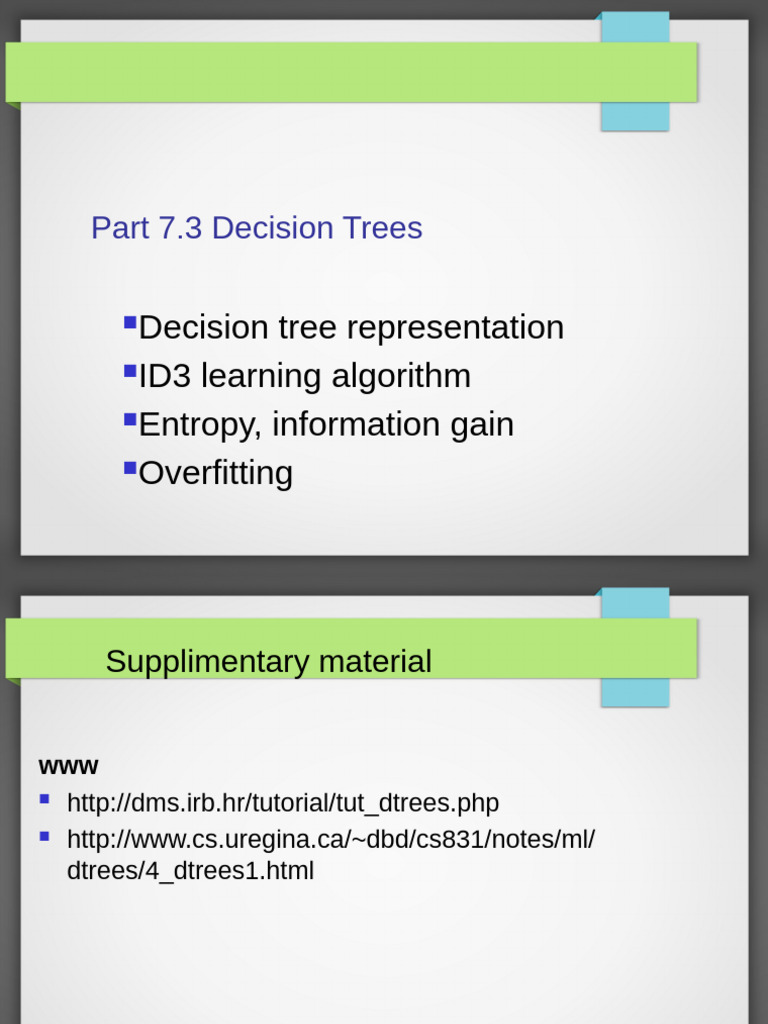 Part7.3 Decision Trees | PDF | Cross Validation (Statistics) | Machine Learning