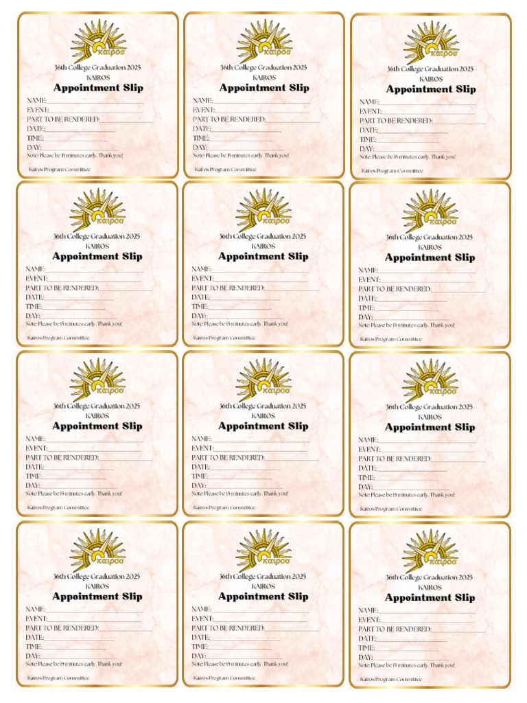 Appointment Slip | PDF