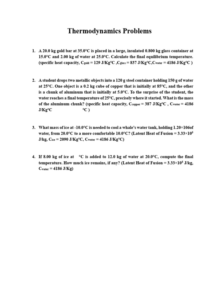 Tutorial 3 - Thermal Physics | PDF