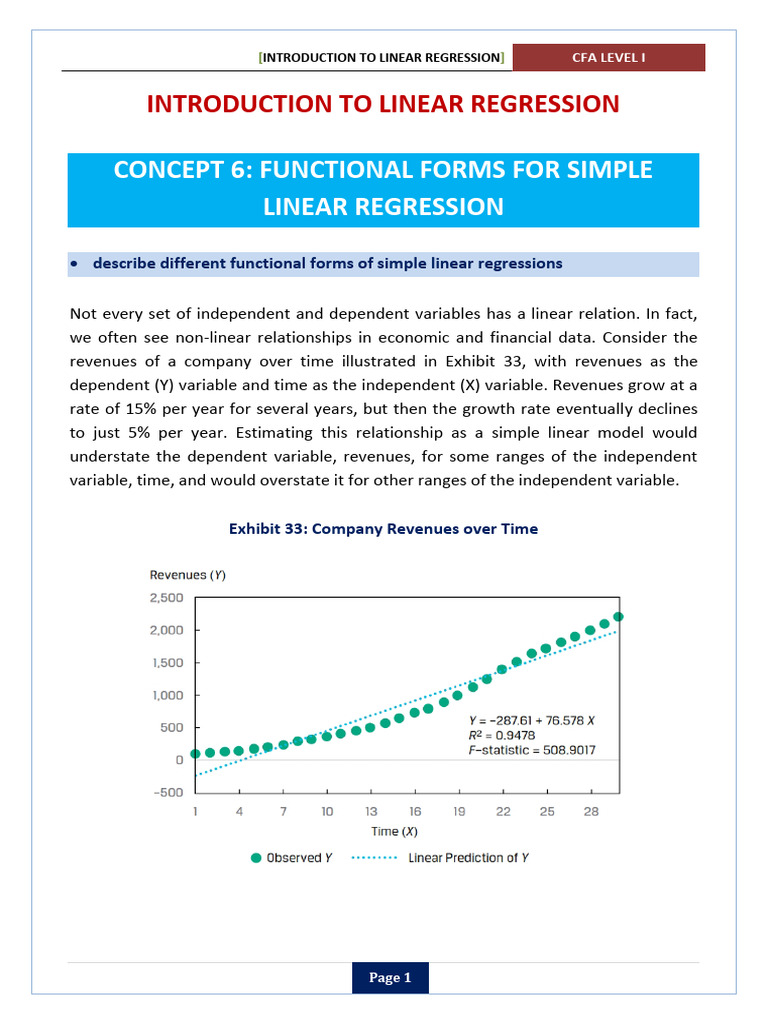 Introduction To Linear Regression Concept 6 Note | PDF | Regression ...