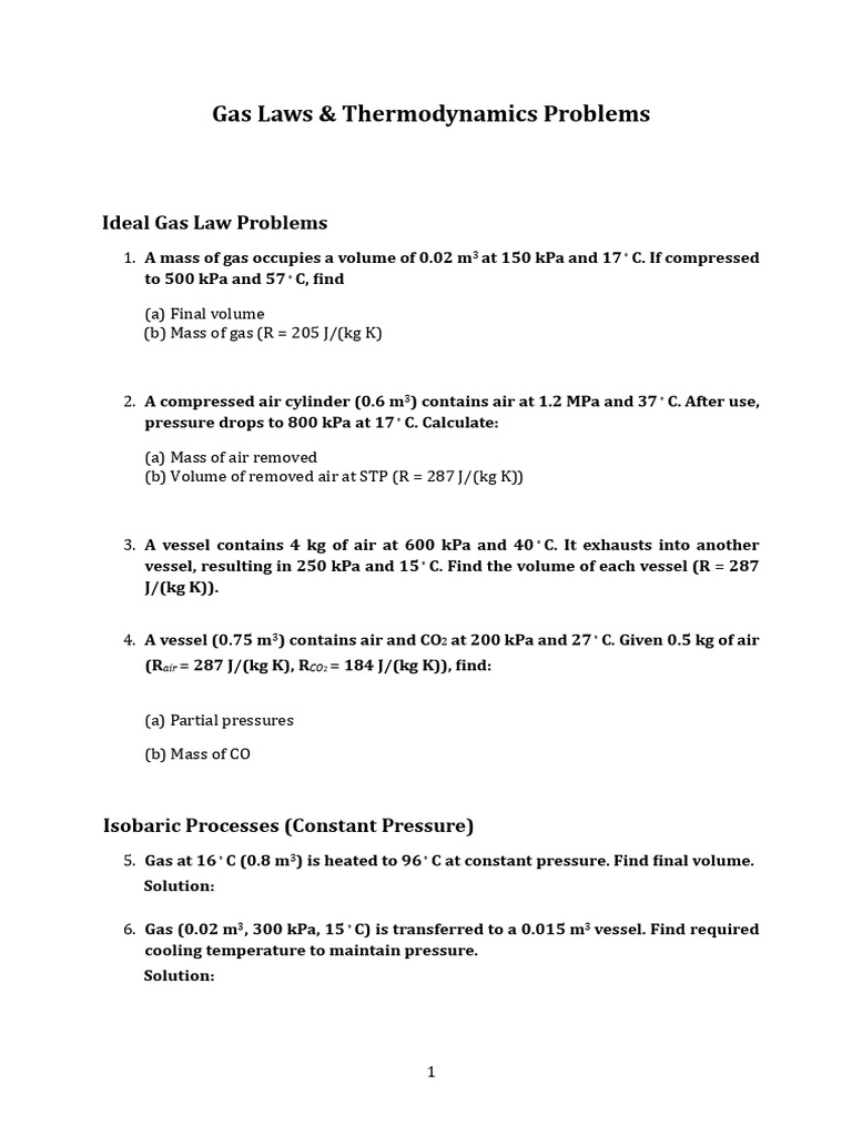 Tutorial 2 - Thermal Physics | PDF