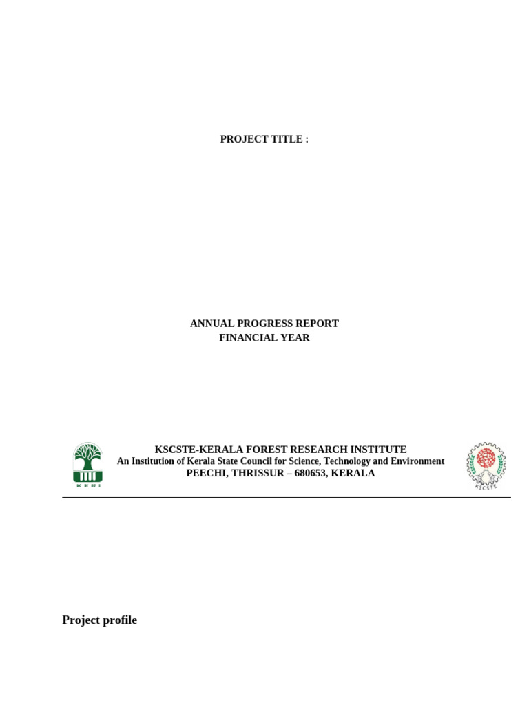 KFRI Annual Progress Report 2023 | PDF
