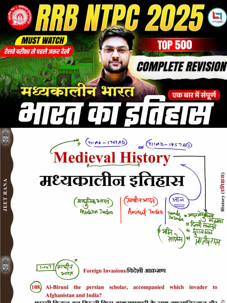 Medieval History RRB Jeet Rana Gs | PDF