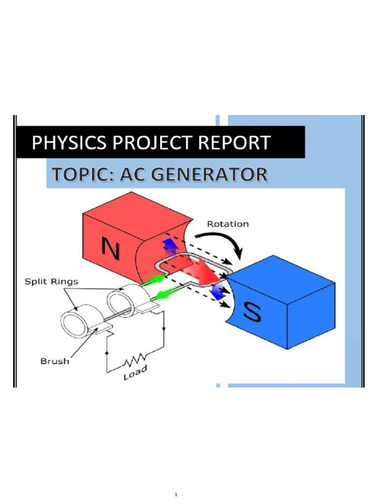 Project On AC Generator | PDF