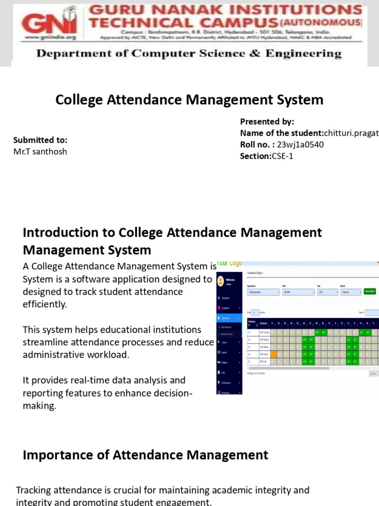 College Attendance Management System | PDF | Information Technology | Computing