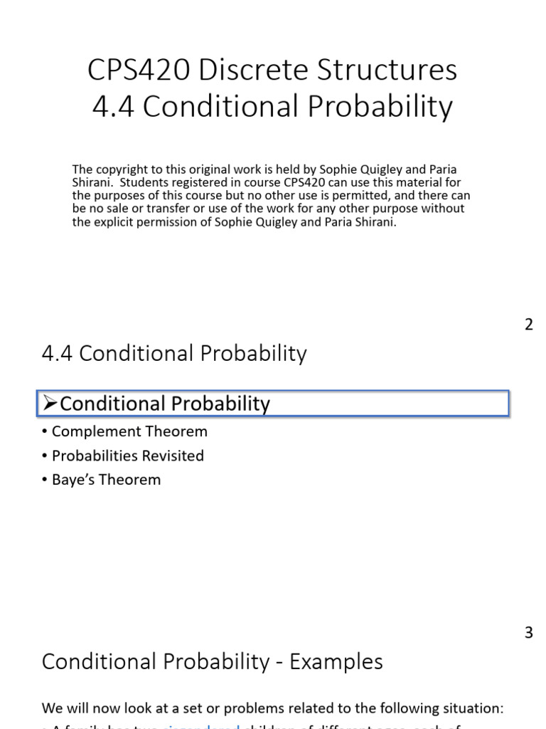 4.4. Conditional Probability | PDF | Sensitivity And Specificity | Influenza