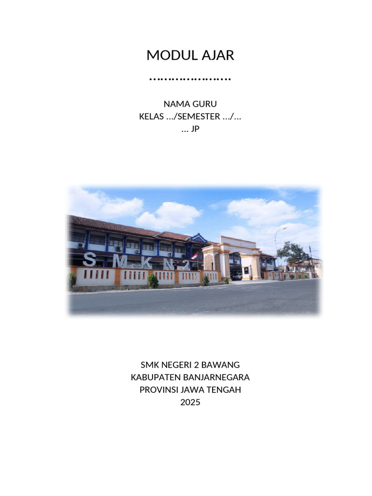 8 - Form Modul Ajar Iht 2025 | PDF