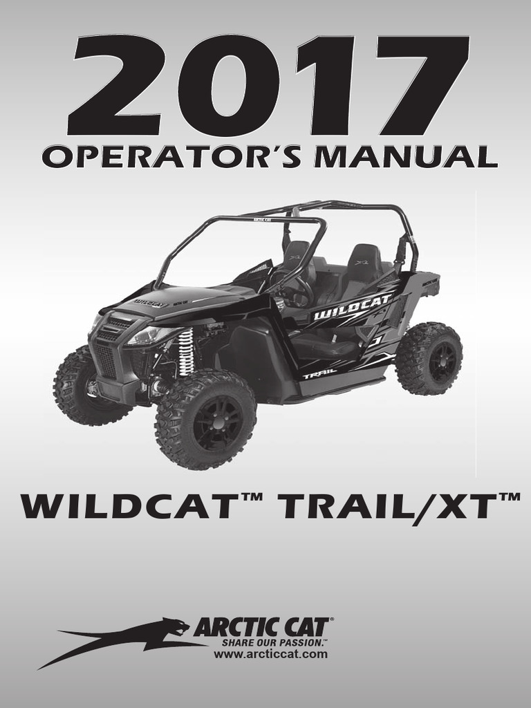 2017 Wildcat Trail Owner' S Manual | PDF | Seat Belt | Traffic Collision