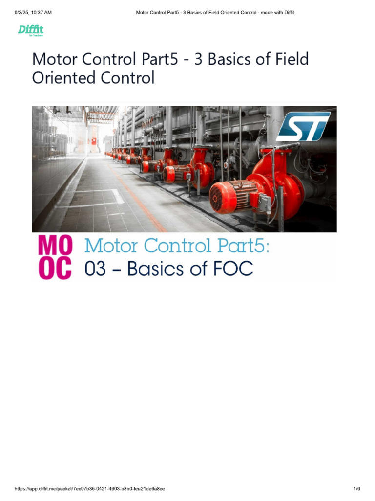 Motor Control Part5 - 3 Basics of Field Oriented Control - Made With ...