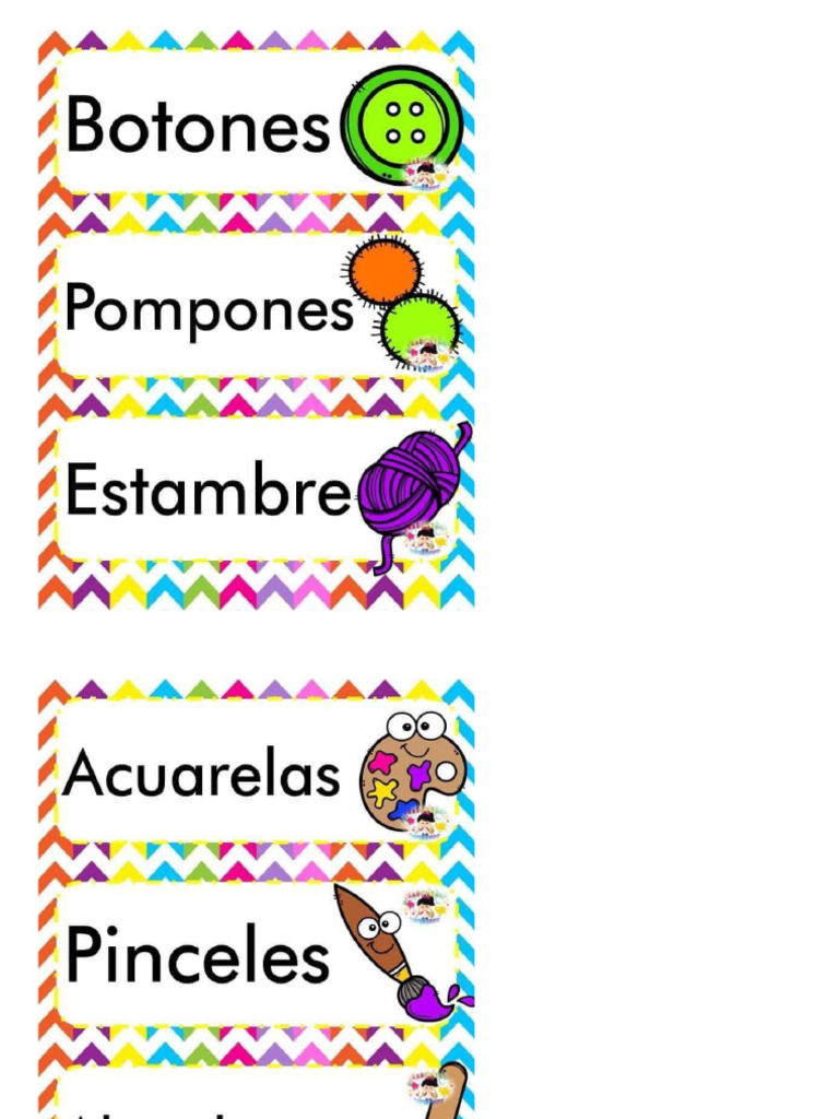 Etiquetas para El Salon. 1docx | PDF