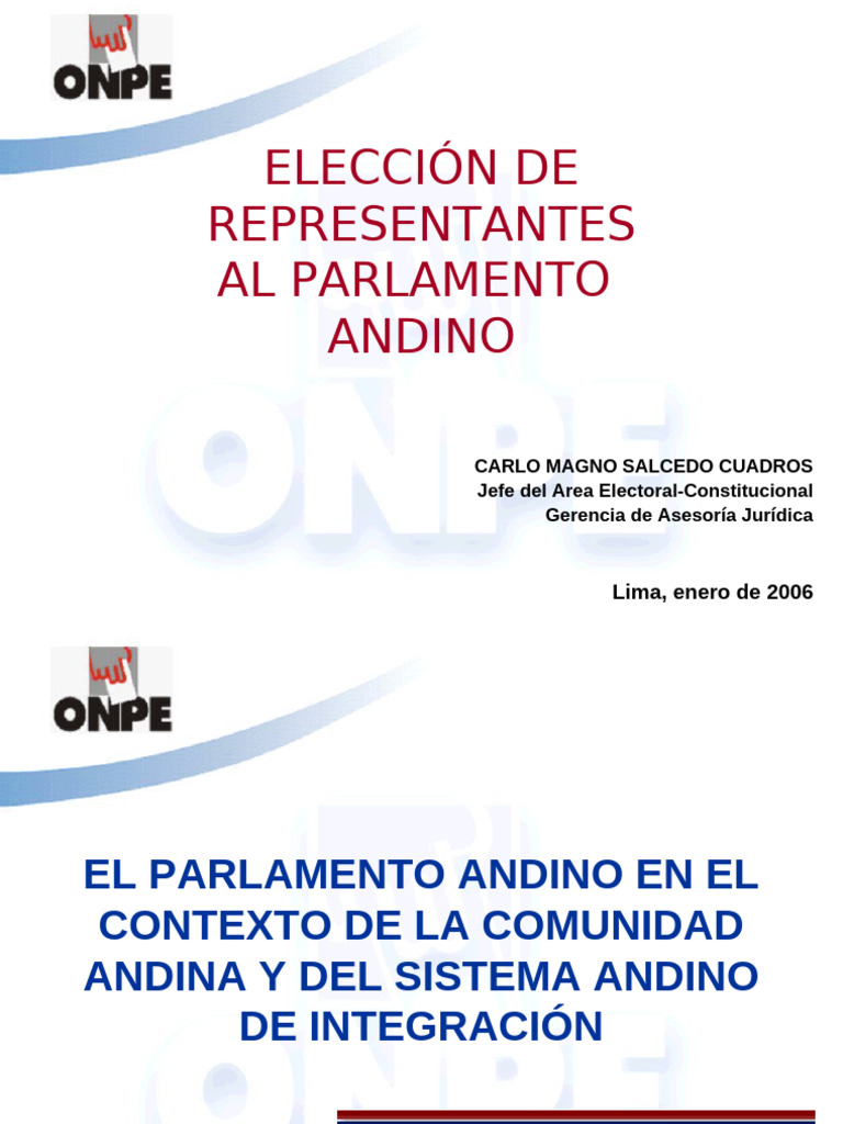 Parlamento Andino | PDF | Comunidad andina | Parlamento