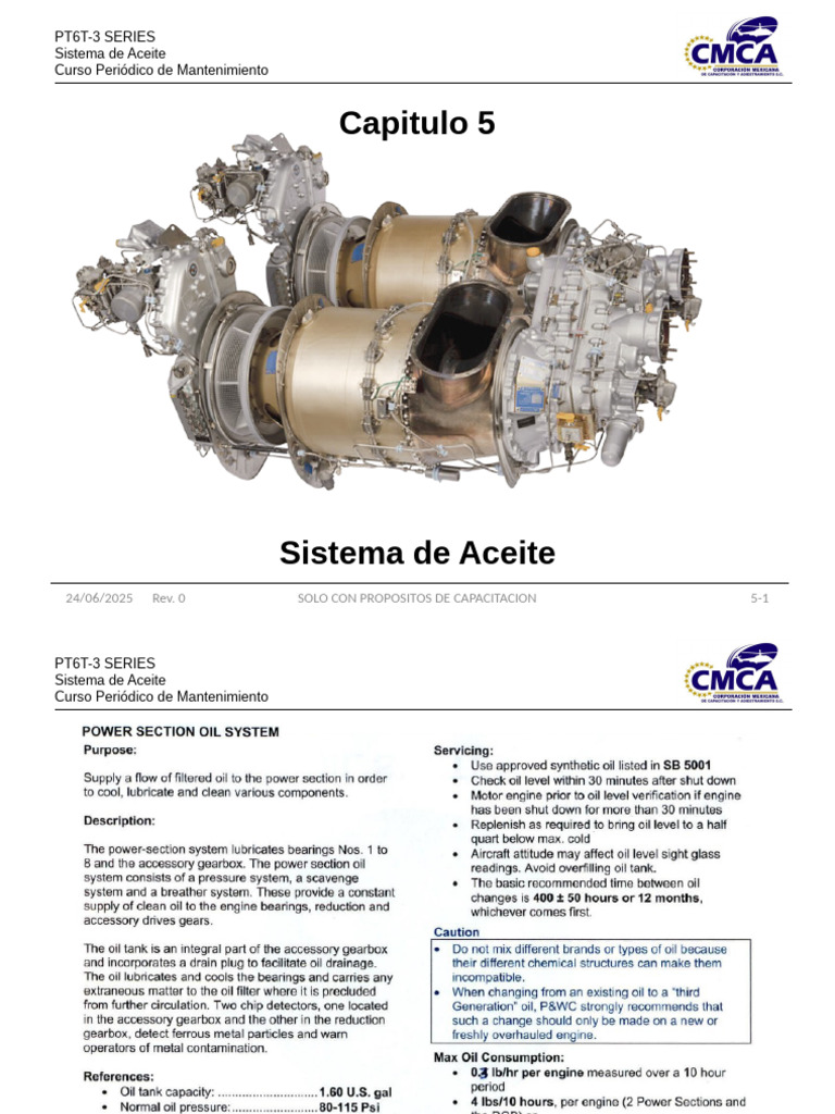 Mantenimiento del Sistema de Aceite PT6T-3 | PDF