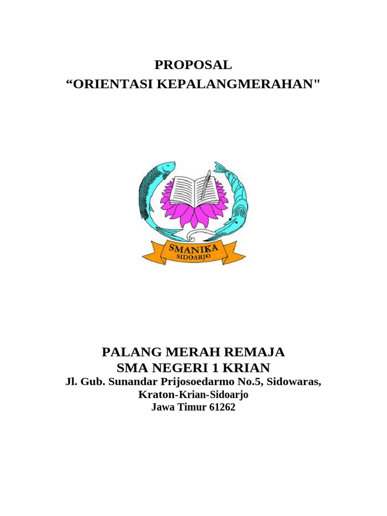 Proposal Orientasi PMR Smanika 2023 | PDF