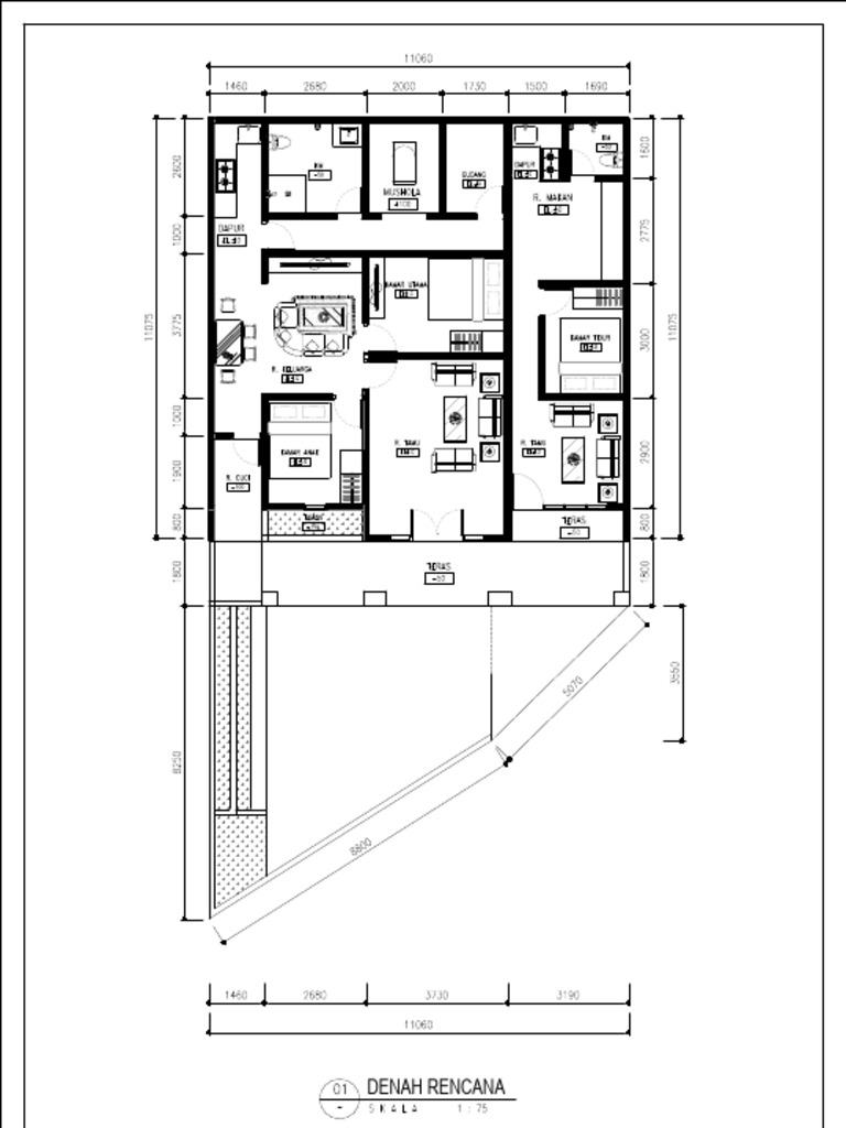 01.layout Denah - r1 | PDF