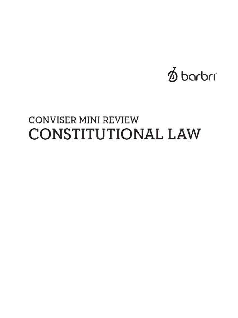 Constitutional Law Mini Review Guide | PDF | Suspect Classification ...