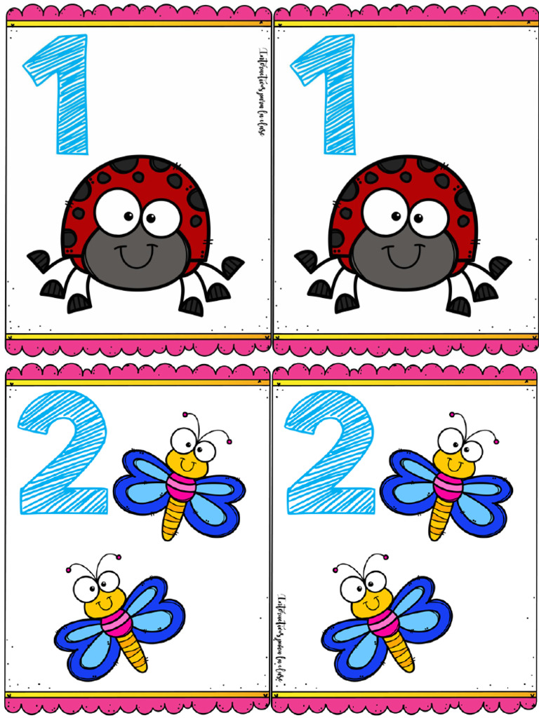 Juego de Memorama Numérico de Insectos by Materiales Educativos para ...