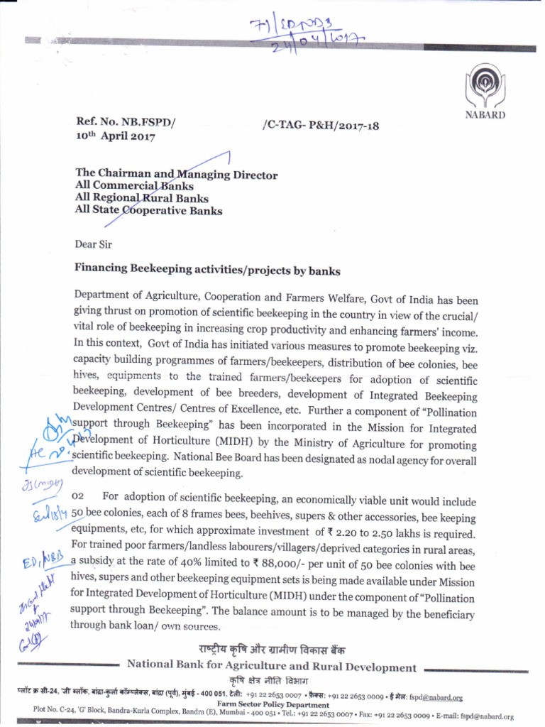 NABARD Letter 10thApril2017English | PDF