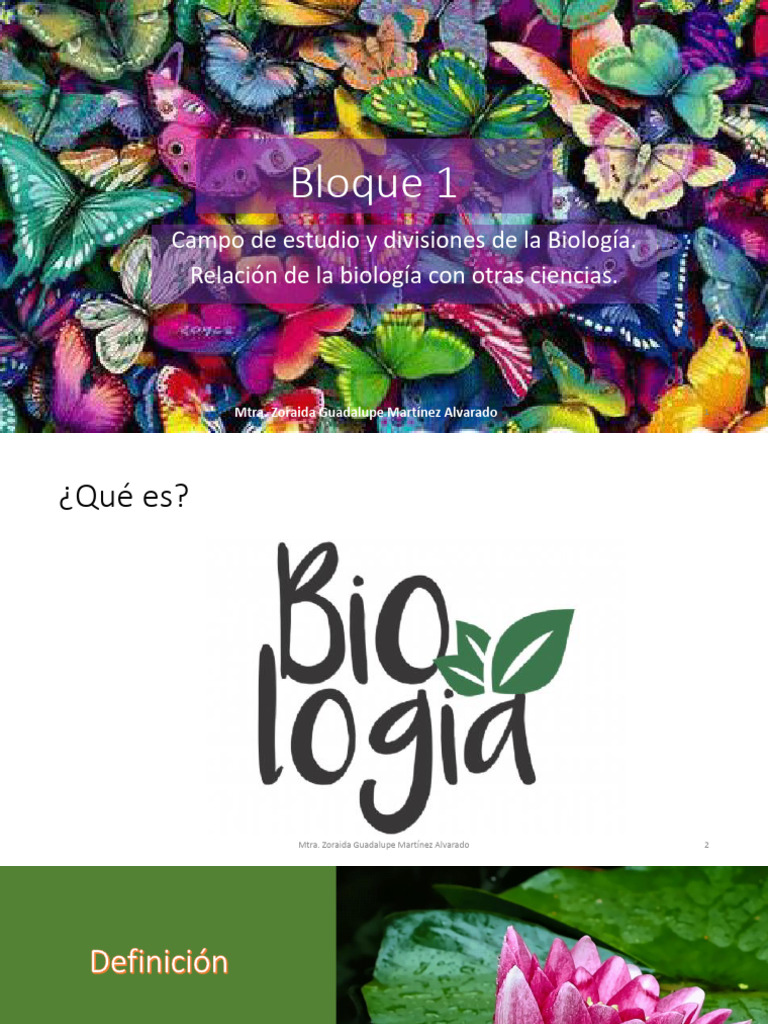 Bloque 1-2 Campo de Estudio y División de La Biologia | PDF | Biología | Organismos