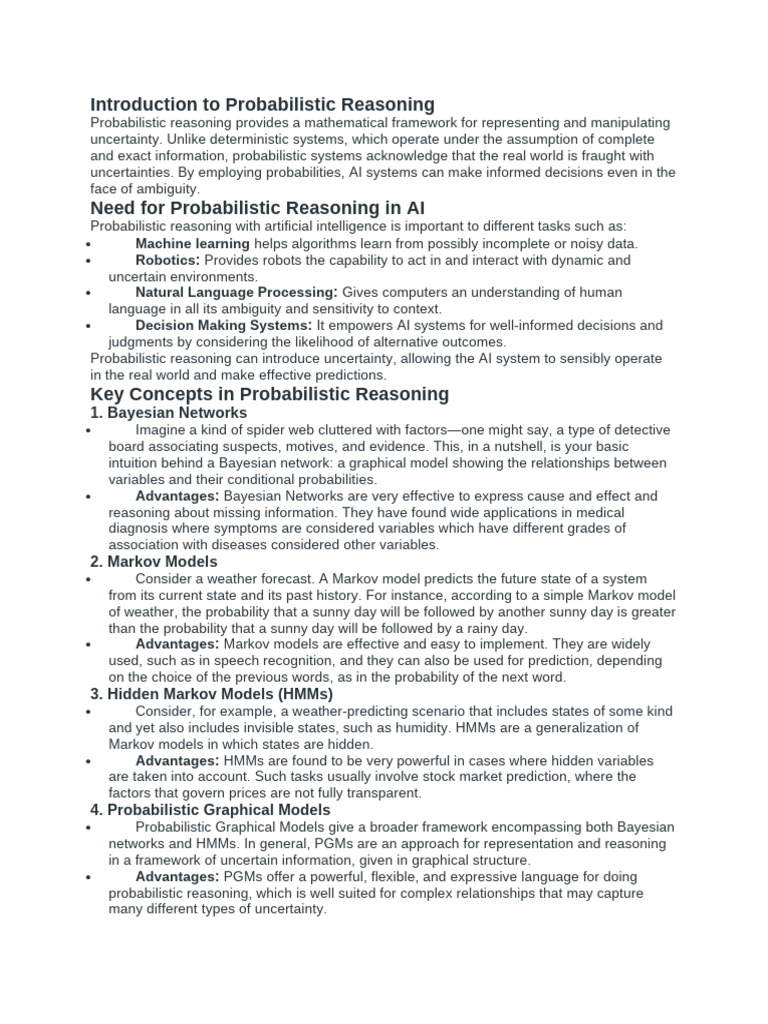 Introduction To Probabilistic Reasoning | PDF | Artificial Intelligence | Intelligence (AI ...