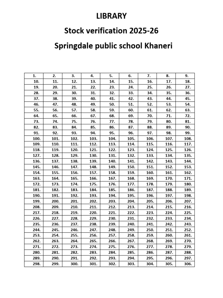 Stock Verification | PDF