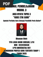 Jurnal PPG 2025 Modul 3 Topik 1 Filosofi Pendidikan Dan Pendidikan Nilai | PDF
