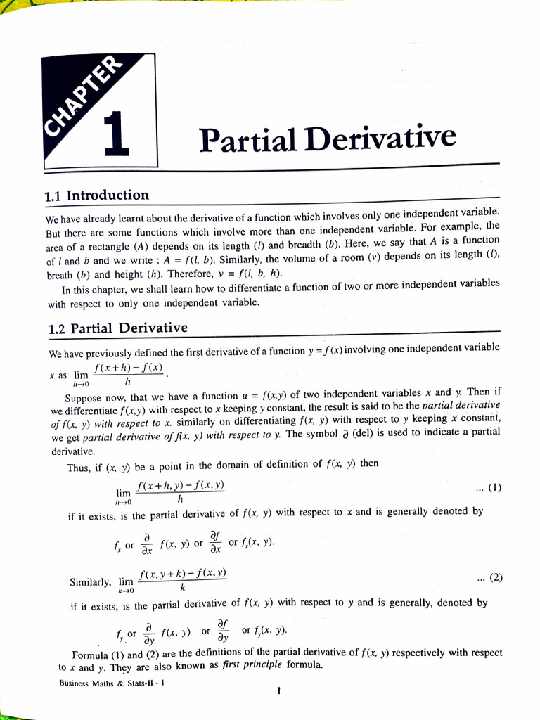 Partial Derivatives | PDF | Derivative | Variable (Mathematics)