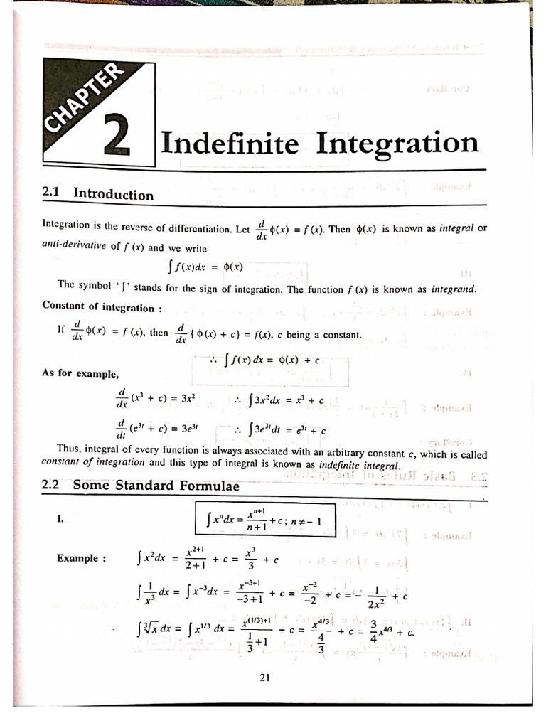 Indefinite Integration | PDF