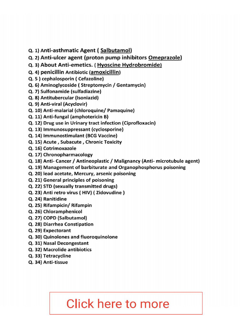 Cology 6th Sem Question and Answers @dbatupharm | PDF