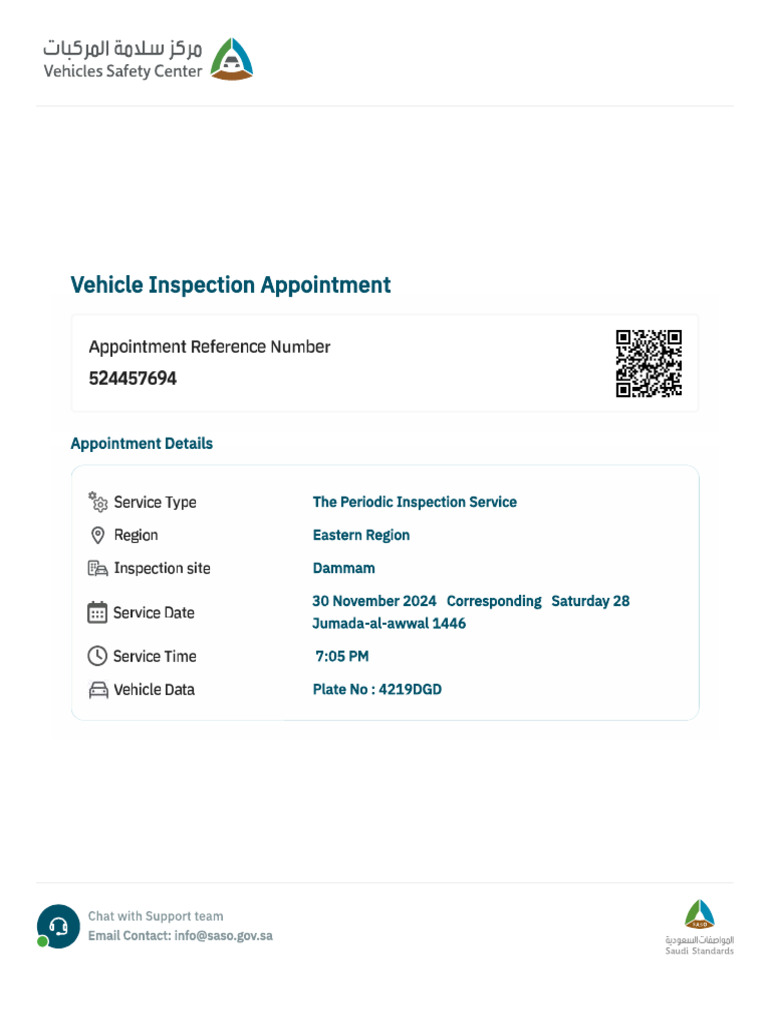 Car Inspection Appointment | PDF