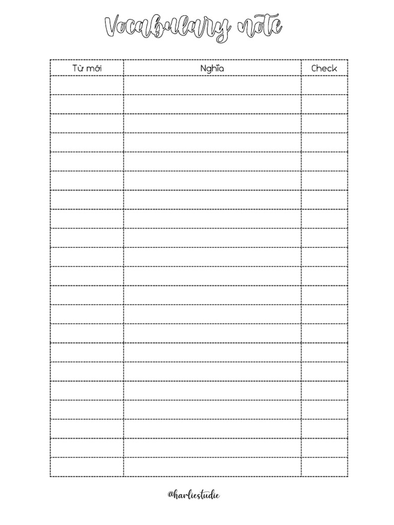 Vocabulary Note | PDF