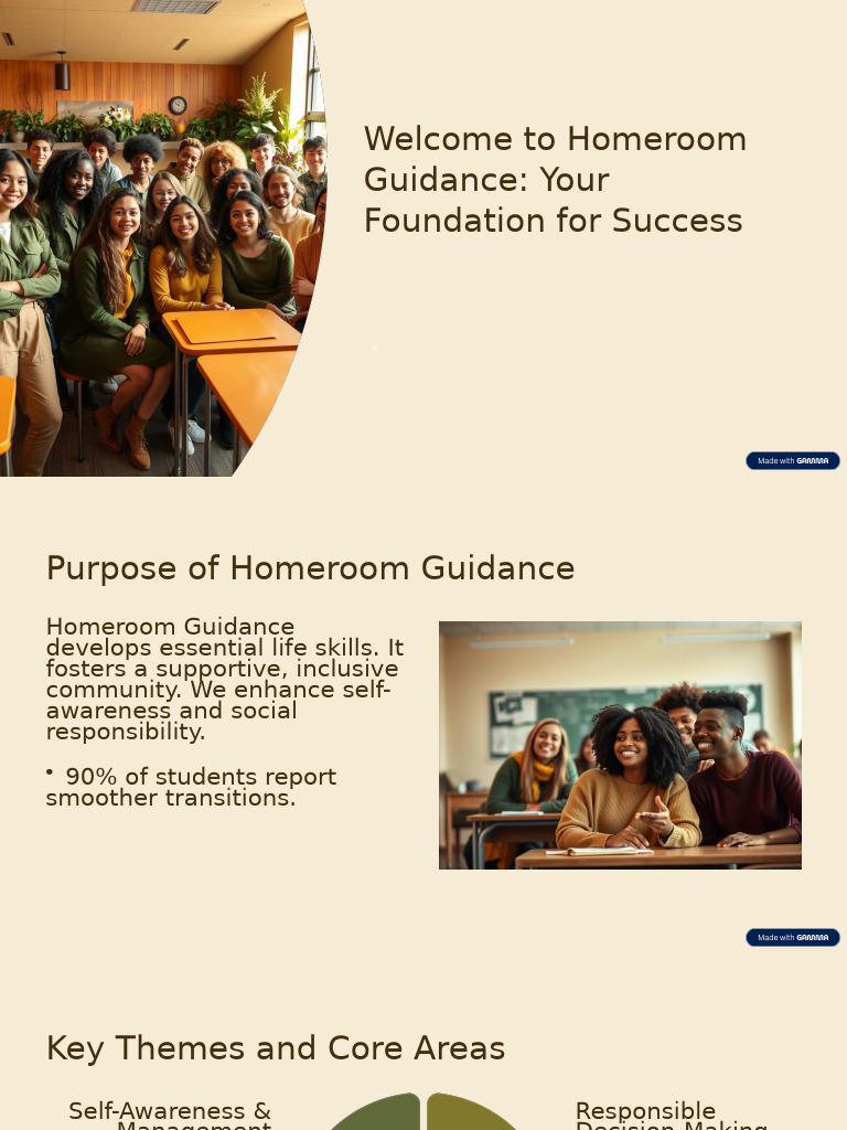 Welcome To Homeroom Guidance Your Foundation For Success | PDF