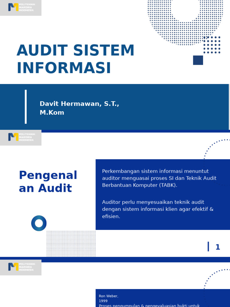 Audit Sistem Informasi Part 1 | PDF