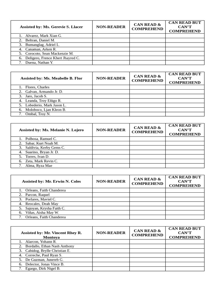 Reading Assessment Grade 7 | PDF