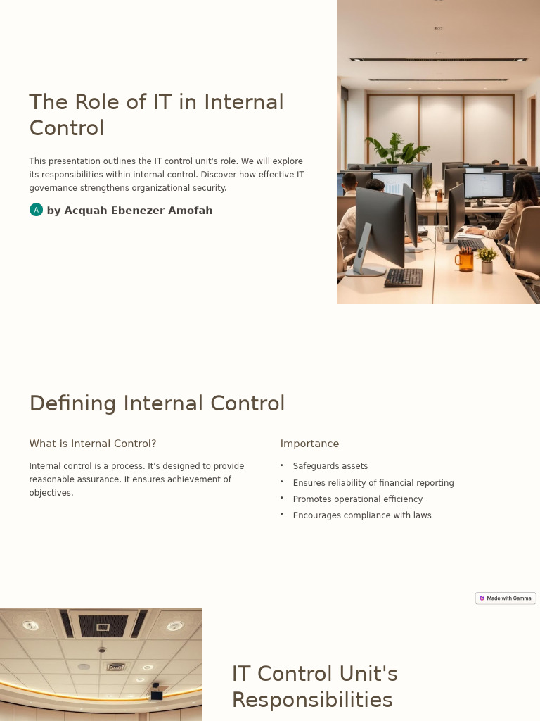 IT's Role in Strengthening Internal Control | PDF | Security | Computer ...