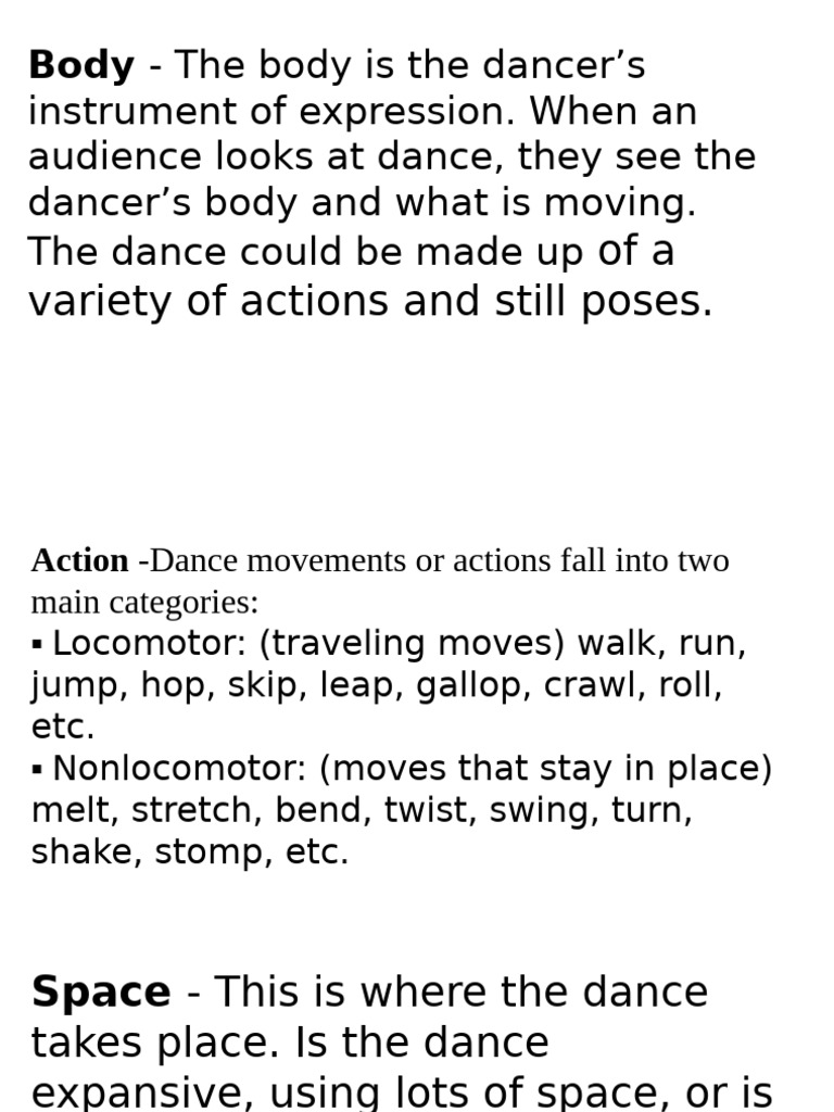 Elements of Dance for Grade 4 | PDF