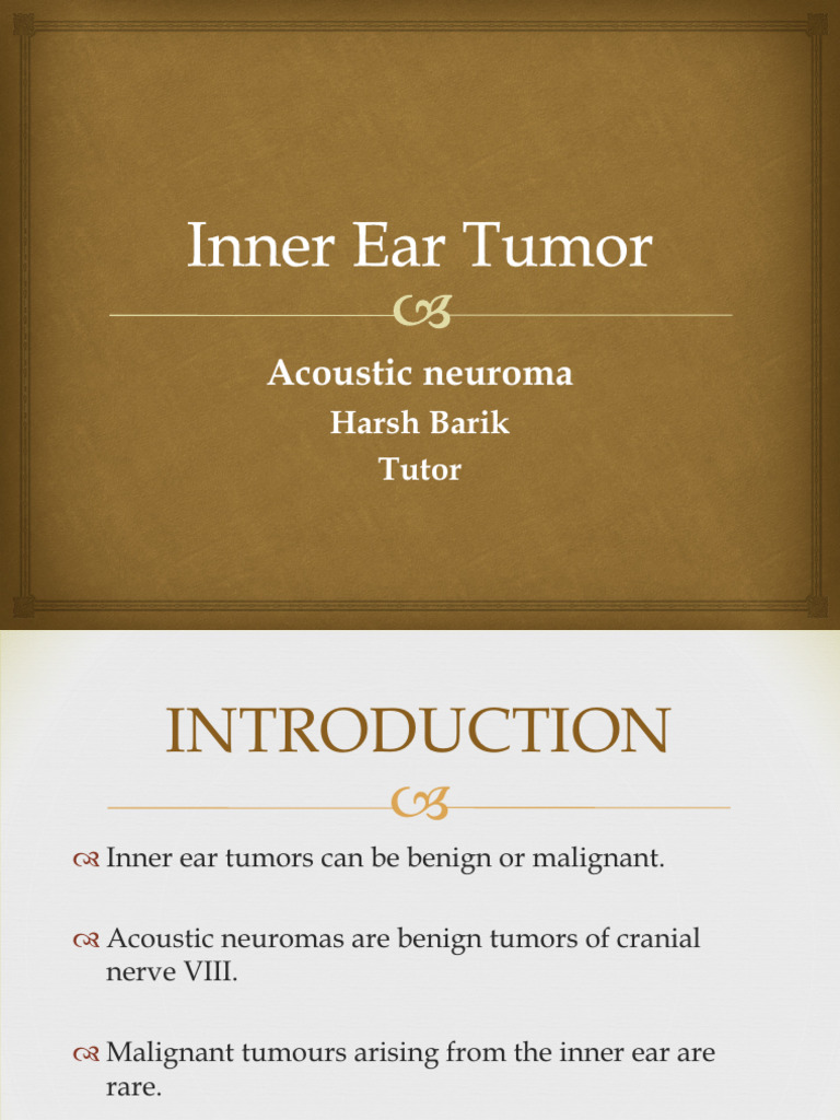 Overview of Inner Ear Tumors | PDF